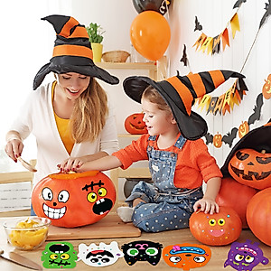 NC Halloween Craft Kits for Kids Halloween Foam Crafts Pumpkin Crafts for Kids Self Adhesive Halloween Stickers for Kids Halloween Party Crafts Decorations Halloween Craft Kits