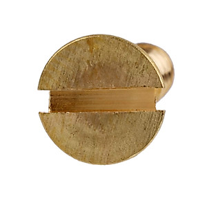 #8 x 1 Solid Brass Flat Countersunk Head Slot Drive Wood Screws | Pack of 100 | Self Tapping Screws for Wood Antique or Modern Furniture | SC-B81FC (100)