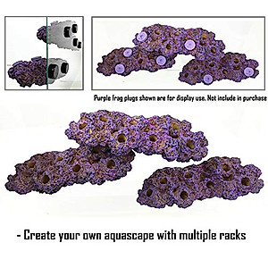 Magnetic Reef Coral Frag Rack Floating Rock Strong Magnets Strong N52 Magnets for 1/2" Glass (Coralline Purple)