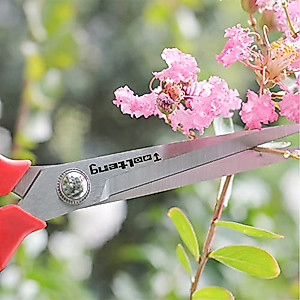TOOLTENG Extra Long Stainless Steel pruners Bonsai Plant Trimming Scissors for thorny roses plant Flowers Harvesting Herbs Fruits or Vegetables prune corners dense areas Garden shears with sheath