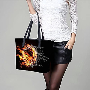 Womens Handbag Water Circle Leather Tote Bag Top Handle Satchel Bags For Lady