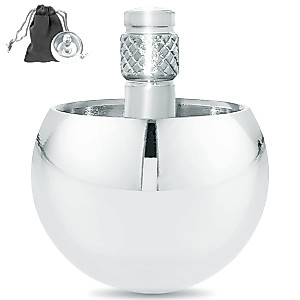 Metal Spinning top, Physics Education Toy, Totem gyro, Tumbler Gyroscope, The revolving Metal of an Automatic Handstand, One-Piece top (C35-silver)