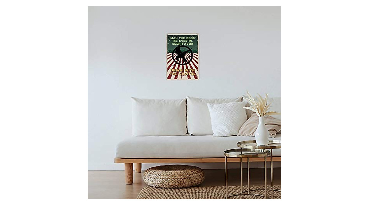 Hunger Games Metal Wall Decor Sign - Durable 8x12 Inch Tin Sign