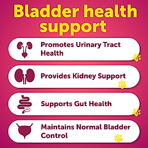 Dog UTI Treatment - Cranberry Supplement for Dogs - Bladder Control for Dogs - Dog Urinary Tract Infection Treatment - UTI Medicine for Dogs - Dog Cranberry Supplement - Kidney Support - 120 Chews