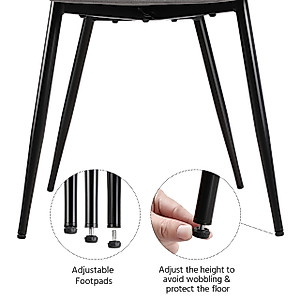 Yaheetech Set of 4 Dining Chairs Velvet Reception Chairs Tufted Accent Chairs with Soft Padded and Metal Legs for Kitchen/Living Room/Lounge/Reception, Gray