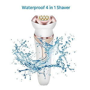 Electrical Shaver for Women,OOCOME Epilator Rechargeable Waterproof Bikini Trimmer Lady Electric Shave & Hair Removal ,4 in 1Cordless Wet & Dry Multi-Function Beauty Kits
