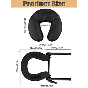 EBANKU Massage Face Cradle Massage Table Headrest Pillow, Standard Universal Adjustable Headrest Cradle with Pillow for Massage Tables