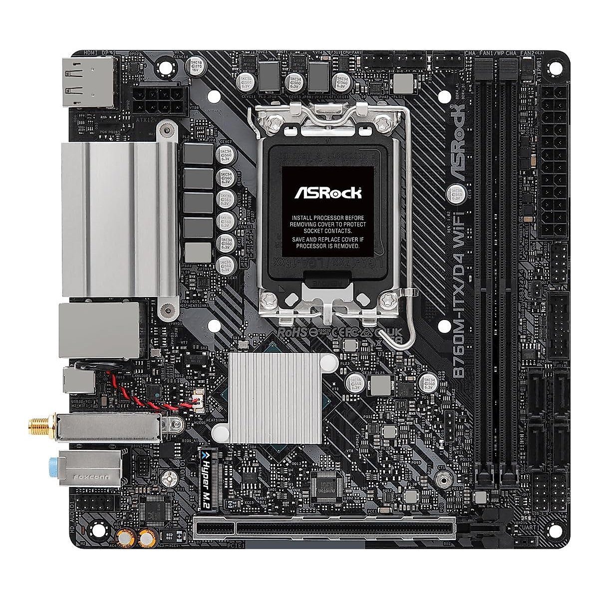 ASRock B760M-ITX/D4 WIFI Supports 13th Gen & 12th Gen Intel® Core™ Processors (LGA1700)