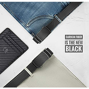 CHAOREN Ratchet Belt for Men - Mens Belt Leather 1 3/8" for Casual Jeans - Micro Adjustable Belt Fit Everywhere