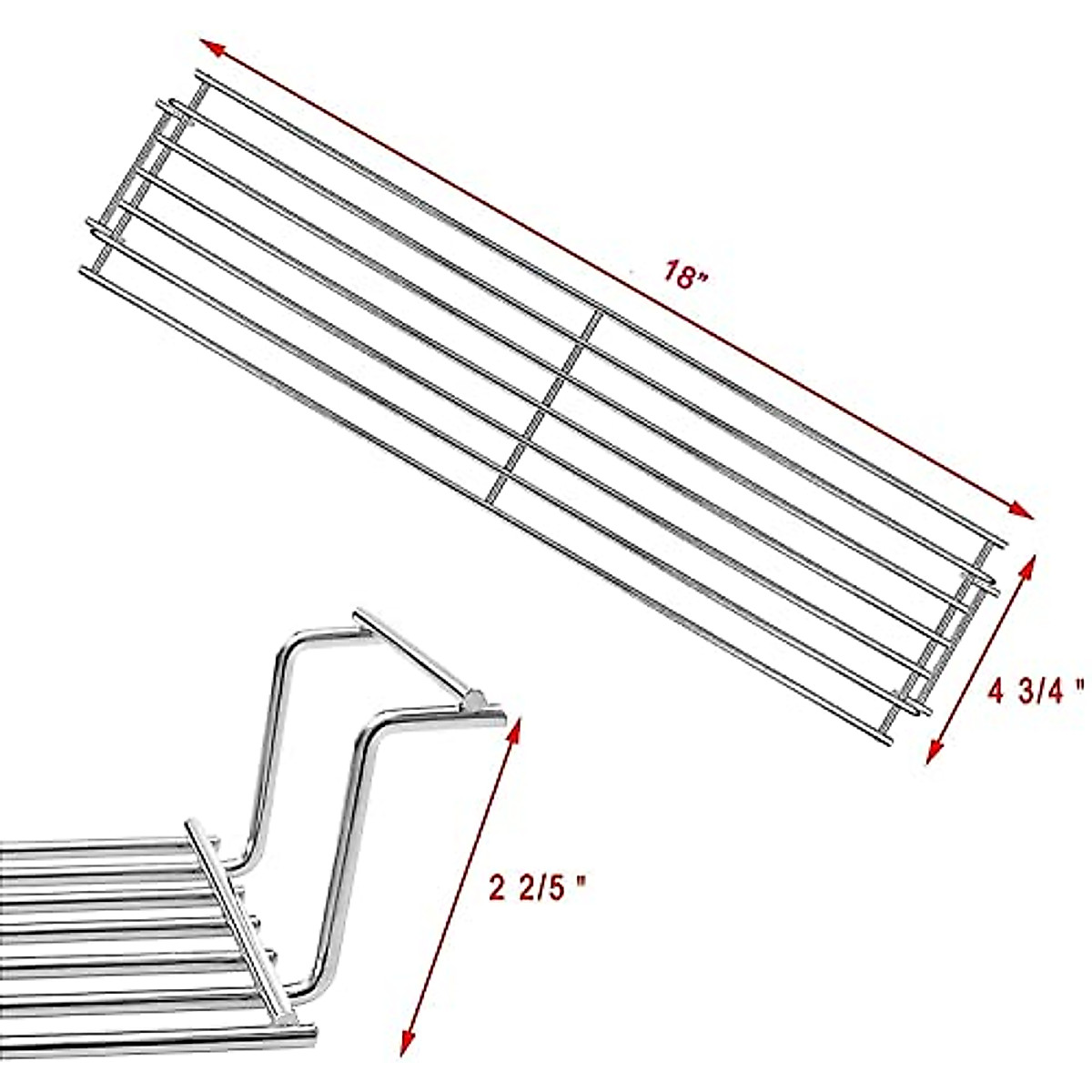 Hisencn 18 inch 69866 Grill Warming Rack, 7635 15.3 inch Flavor Bars for Weber Spirit E210 S210 E220 S220 Gas Grills with Up Front Controls Model