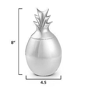 Nambe - Home Decor Collection - Pineapple Canister with Lid - Measures at 4.5" x 4.5" x 8" - Made with Nambe Alloy - Designed by Karim Rashid