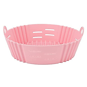 DAUERHAFT Air Fryer Silicone Liner, Washable Oilproof Air Fryer Insert Food Grade for Kitchen(Pink)