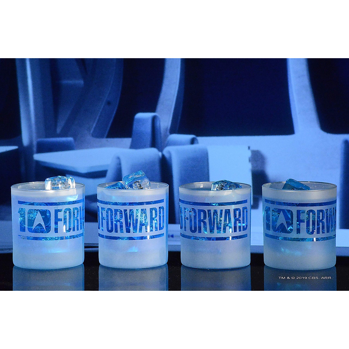 STAR TREK Ten Forward Etched Whiskey Glass - Officially Licensed, Premium Quality, Handcrafted Glassware, 11 oz. Set of 4 Rocks Glass - Perfect Collectible Gift for Series Lovers, & Special Occasions