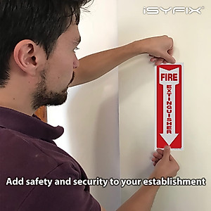 iSYFIX Fire Extinguisher Signs Stickers – 12 Pack 4x12 Inch – Premium Self-Adhesive Vinyl Decal, Laminated for Ultimate UV, Weather, Scratch, Water & Fade Resistance, Indoor & Outdoor