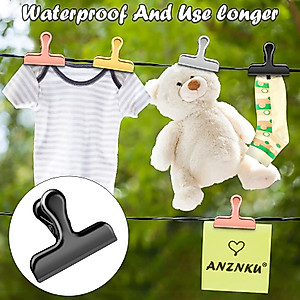 6 Packs Black Bag Clips for Food Packages, Chip Clips Bag Clips Food Clips, Stainless Steel Chip Clip for Food Packages, Bag Clips for Food Storage