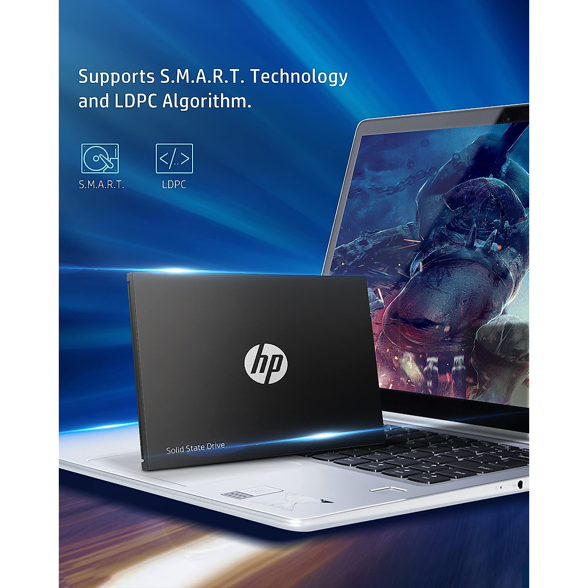 HP S750 1TB SATA III 2.5 Inch PC SSD, 6 Gb/s, 3D NAND Internal Solid State Hard Drive Up to 560 MB/s - 16L54AA#ABA