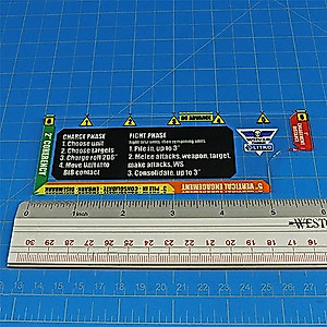 LITKO Gauge Set | Compatible with Warhammer 40K 10th Edition | Movement | Shooting | Fight | Close Combat | WH40K Templates (6-inch Combat Gauge)