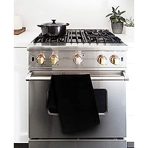 Urban Villa Solid Slub Set of 4 Dinner Napkins (20X20 in) Cotton Everyday Use Premium Quality Over Sized Cloth Napkins with Mitered Corners Ultra Soft Durable Hotel Quality (Black) Halloween