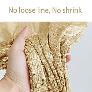 TOAOFY Shiny Champagne Gold Sequin Backdrop Curtains for Wedding Party Decor TAYS145