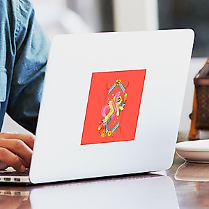 CafePress My Little Pony Fluttershy Feathers Sticker Square Bumper Sticker Car Decal