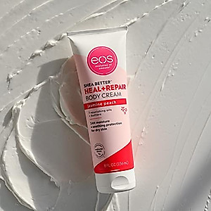 eos Shea Better Body Cream - Jasmine Peach | Natural Body Lotion and Skin Care | 24 Hour Hydration with Shea Butter & Oil | 8 oz