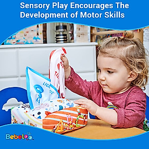 Baby Tissue Box Toy – Montessori Toy for Babies and Toddlers – Magic Tissue Box Baby Toy – Learning Baby Toy for 6 Month Old and up – Educational High Contrast Toy - Development STEM Toy - Baby Gift