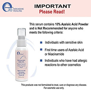 E70 Rosacea Solve Set - Includes Rosacea Cream, Serum and Moisturizing Face Wash - Combined Beneficial Ingredients such as Aloe Vera, Hyaluronic Acid, Niacinamide Coconut Oil, Cucumber, Wheat, Fruit Extracts, Licorice, Azelaic Acid 10% Chamomile Extracts