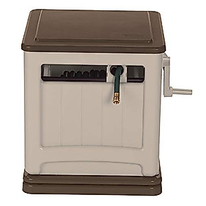 Suncast 225 ft. Swivel Hideaway Hose Reel with Hose Guide and Crank Handle, Mocha/Taupe