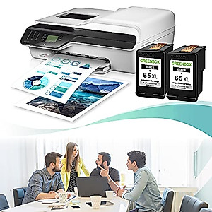 GREENBOX Remanufactured 65XL Black Ink Replacement for HP 65 65XL Ink Cartridges for HP Envy 5055 5052 5010 5012 DeskJet 3755 2652 3720 3752 2622 2624 2655 3722 2600 3700 2630 (2 Black, High-Yield)