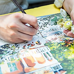 Qionew Micro Detail Paint Brush Set, 15pcs Miniature Painting Brushes for Fine Detailing & Art Painting -Craft Models, Rock Painting, Watercolor Oil Acrylic, Face, Nail, Warhammer40k