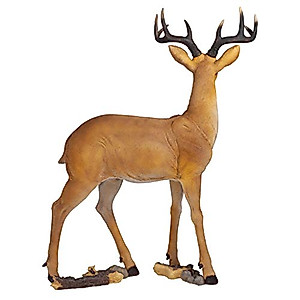 Design Toscano LY88195 Woodland Buck Deer Indoor/Outdoor Garden Statue Decoy, 23 Inches Wide, 13 Inches Deep, 37 Inches High, Full Color Finish