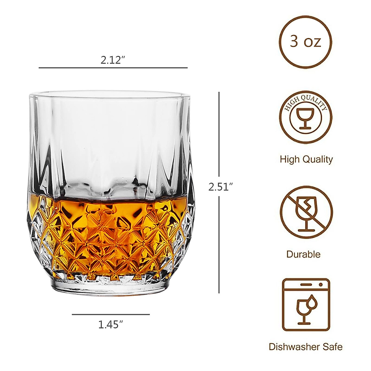 Shot Glasses, 3oz Mini Shot Glass Set of 6/ tequila glass/Glasses Snifters/Cute Shot Glasses/Clear Shot Glasses/Sherry Glasses/Tasting Glasses