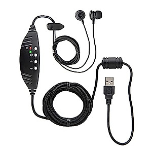 ECS-NRIE-USB WordSmith Noise Reduction in-Ear USB Transcription Headset with Infinity-3 USB Foot Pedal & USB Hub & Ear Tips