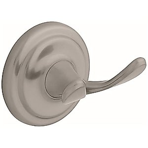Franklin Brass 9002SN Jamestown Double Robe Hook, Brushed Nickel