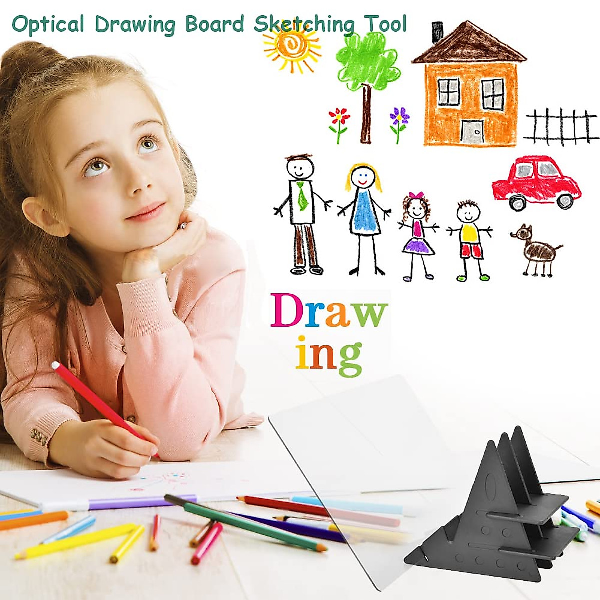 DIY Drawing Tracing Pad, Acrylic Comic Reflection Drawing Optical Drawing Board, Mobile Phone Tablet Computer Projection Copying Station, Kids, Students, Sketching