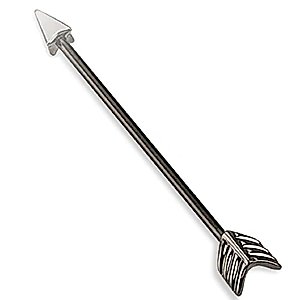Body Accentz Industrial Bar 316L Surgical Steel Arrow Industrial Barbell 14 GaugE