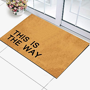 MOMOBO Funny Doormat Custom Indoor Doormat -This is The Way Doormat Welcome Mat Funny Front Door Mats Home and Office Decorative Entry Rug Garden/Kitchen/Bedroom Mat Non-Slip Rubber 23.6 x15.7 Inch