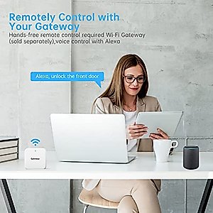 Smart Lock, SMONET Deadbolt Lock with Keypad, Keyless Entry Biometric Fingerprint Front Door Locks, Bluetooth Electronic Digital Lock with Reversible Handle, App Control, IC Card for Home, Apartment