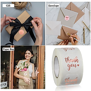 Thank You Stickers Small Business Stickers 1.5 inch Thank You for Supporting My Small Business Stickers Roll Thank You Sticker Labels for Your Order Stickers for Packaging Gift Envelope 500Pcs (white)