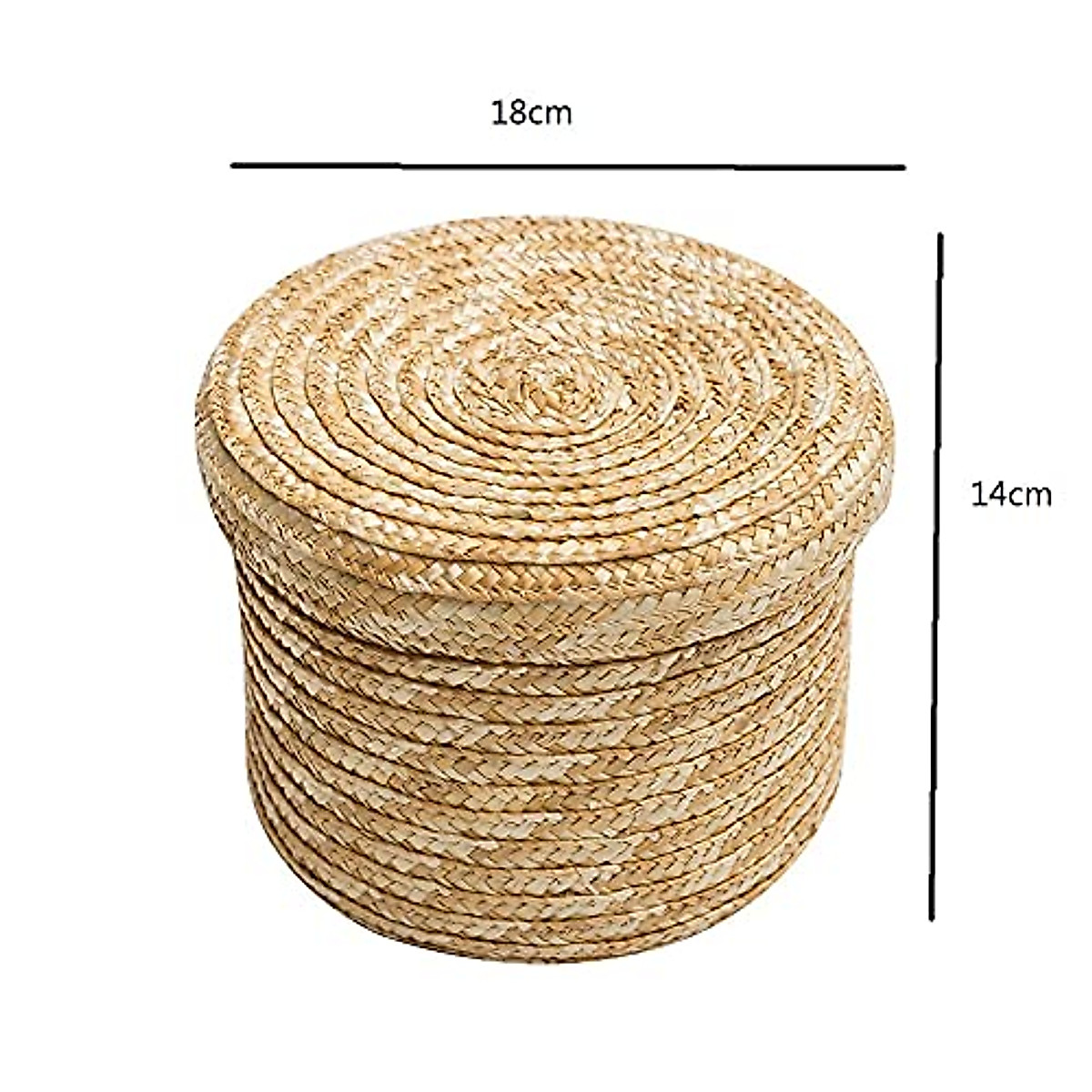 Adarl Decorative Baskets with Lid, Woven Storage Baskets for Home Office Decor