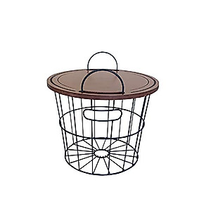 Abite Storage Box, Takelich Round Basket, 8.7 x 8.7 x 8.3 inches (22 x 22 x 21 cm), Black, Round