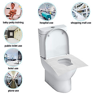 Disposable Toilet Seat Covers Flushable Paper Travel Pack (60-Count) -Disposable Seat Covers for Travel Adults Kids Baby Toddlers Potty Training Liners in Public Restrooms