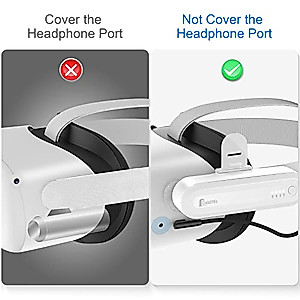 Dxldfks Battery Pack for Oculus Quest 3 & 2 Accessories Compatible with Meta Quest 3, 2, Quest Pro, PICO 4 VR Headset, 5000mAh Extended 2-4H Playtime 3.54 oz Small Lightweight Portable