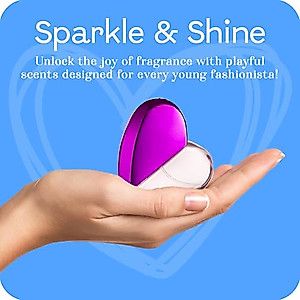 SCENTED THINGS Crush Perfume Gift Set for Teen Girls, Kids Body Spray for Girls 10-12 & Teens, Body Mist for Teenage Girl, Fashion Collection 4 Heart-Shaped Perfumes Bottles