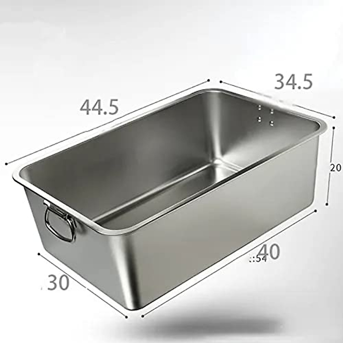 AYENCI Cat Toilet, Stainless Steel Litter Box Super Big Cat Toilet King Size Giant Cat Sand Box Kitten Special Anti-Splash Huge (Color : 60X40X20)