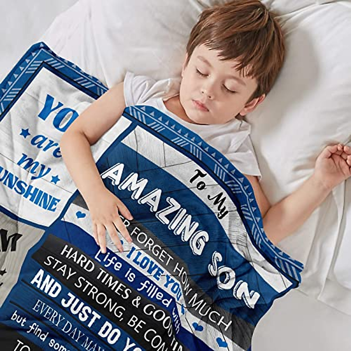 Gifts for Son, Son Gifts Blanket, Gifts for Son from Mom, Gift for Son, to My Son Birthday Gifts, Birthday Graduation Gifts for Son, Gifts for Adult Son, Gifts for Grown Son Throw Blanket 60"X 50"