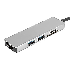 5 in 1 Hub Multiport Adapter, TypeC Multi-Function Expansion Docking Station Hub, TypeC to HD Multimedia Interface/Storage Card/USB Adapter
