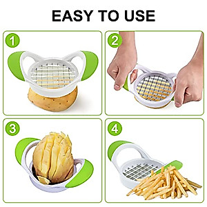 DOITOOL 1PC Multi- purpose Potato Cutting Device, Stainless Steel French Fry Cutter, Square Sharp Potato Slicer for Restaurant Home Kitchen