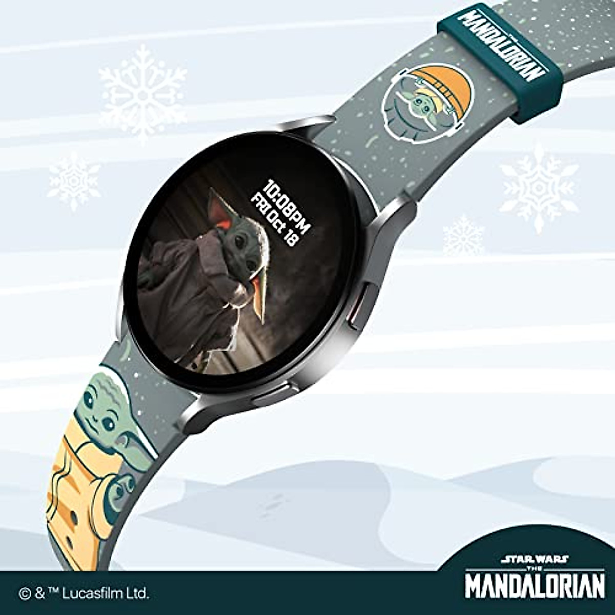 Star Wars: The Mandalorian – Grogu Smartwatch Band – Officially Licensed, Compatible with Samsung Watch (watch not included) - 20mm