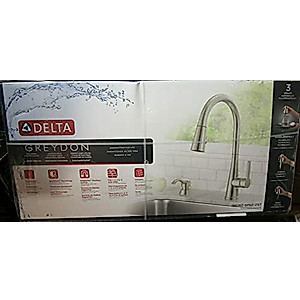 Greydon Single-Handle Pull-Down Sprayer Kitchen Faucet with ShieldSpray and Soap Dispenser in SpotShield Stainless Steel